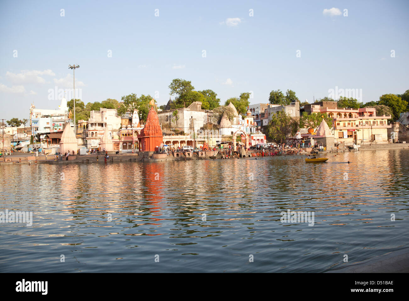 Temples at Shipra Ghat, Shipra River, Ujjain, Madhya Pradesh, India ...