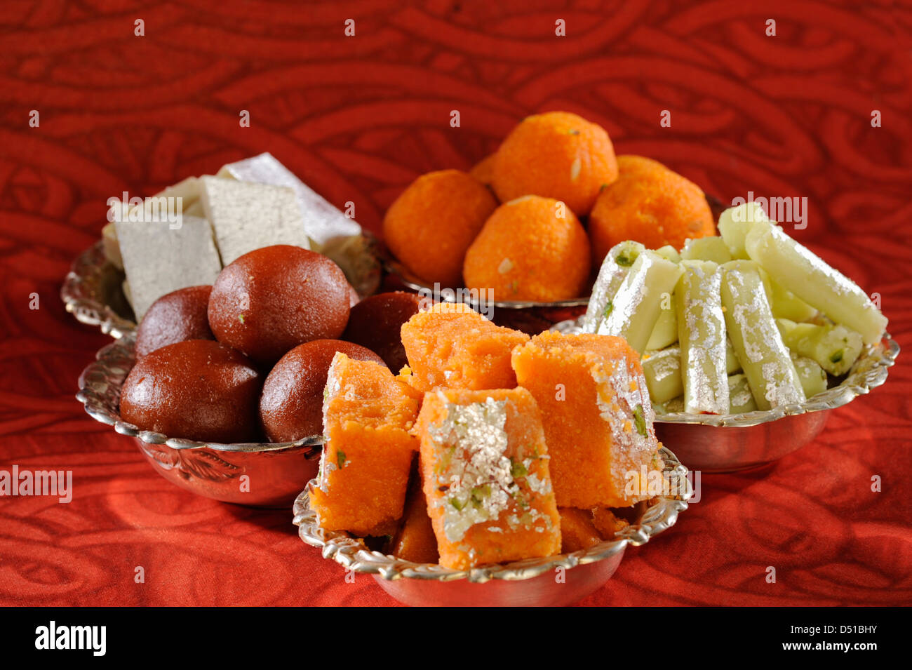 Indian sweets traditional hi-res stock photography and images - Alamy