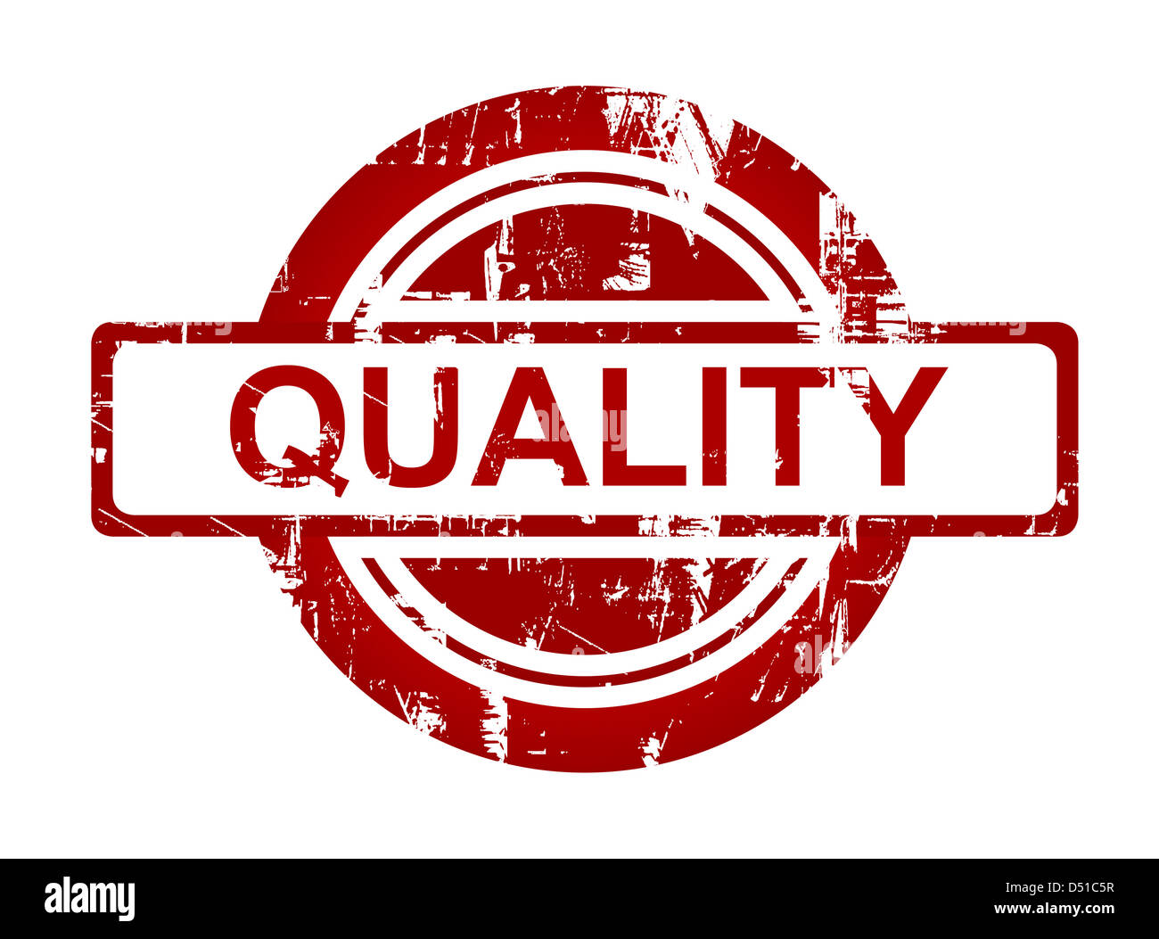 Red quality stamp isolated on white background Stock Photo - Alamy