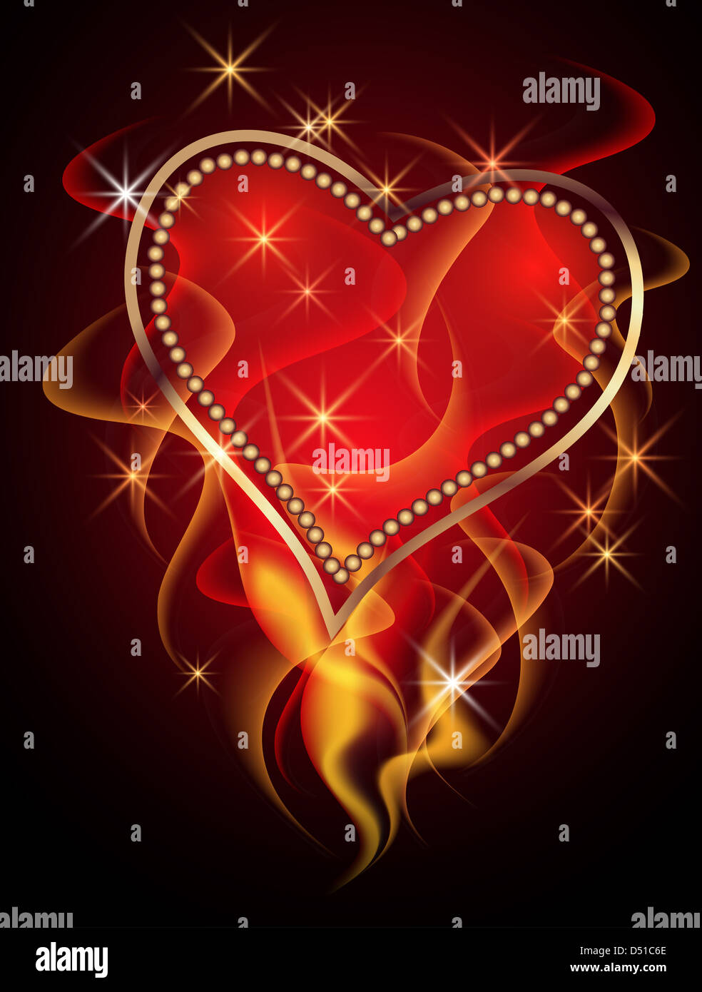 Burning love flaming fire heart hi-res stock photography and images - Alamy