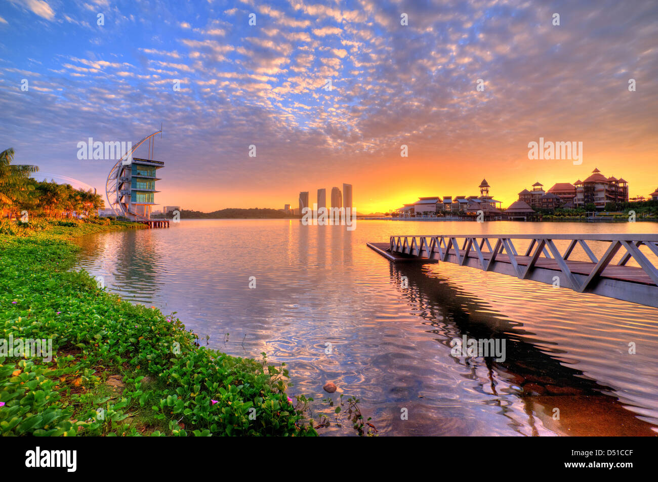 Putrajaya Lake near to the Pullman Hotel during sunrise Stock Photo - Alamy