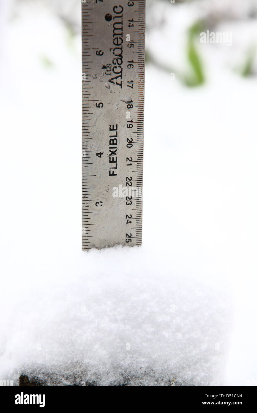 Measuring snow depth with ruler hi-res stock photography and images - Alamy