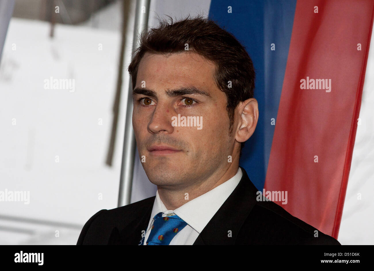 Captain of the Spanish national soccer team Iker Casillas arrives with ...