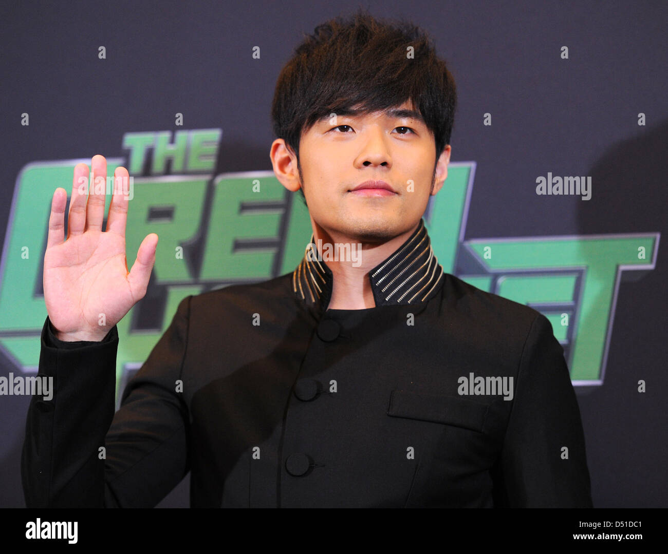 Taiwanese actor Jay Chou poses for a picture at a promotional event for ...