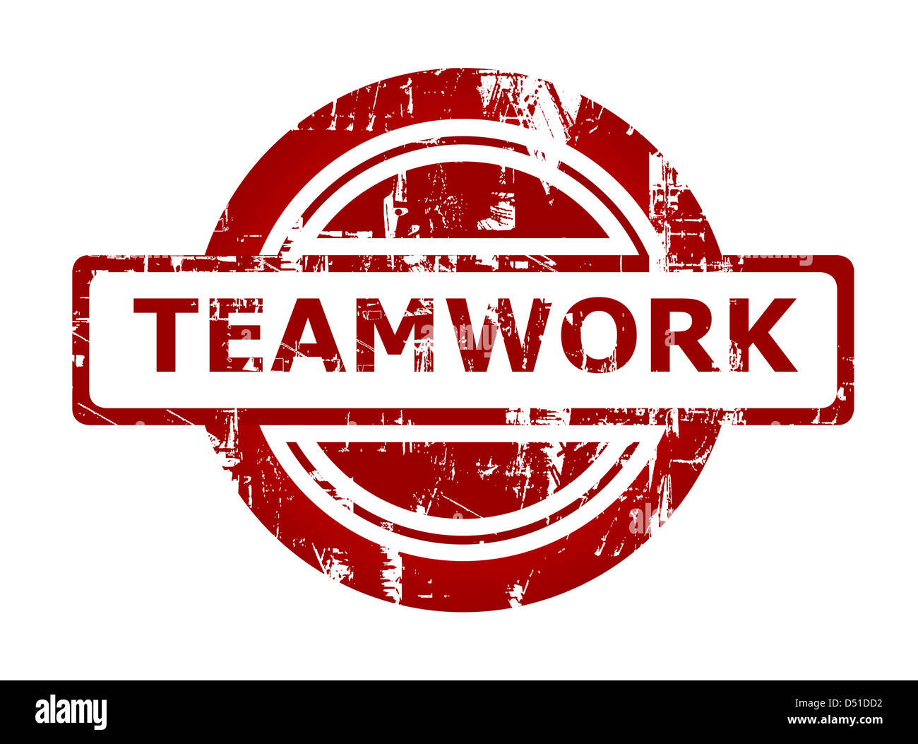 Teamwork business stamp with copy space isolated on white background ...