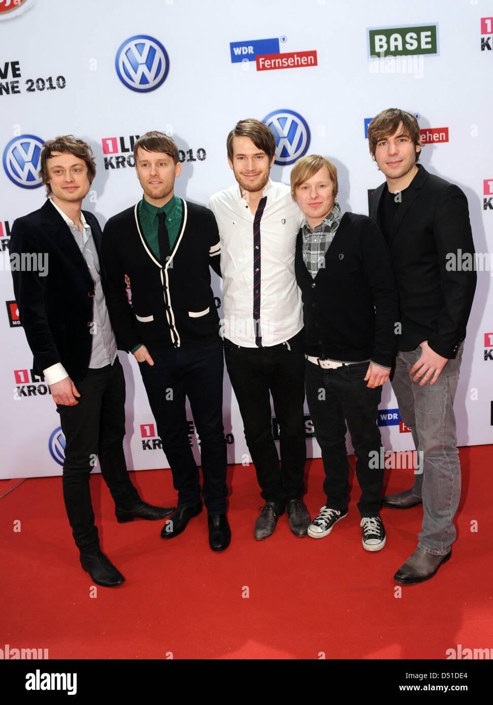 German band 'Revolverheld' attends the '1Live Krone' radio award show ...