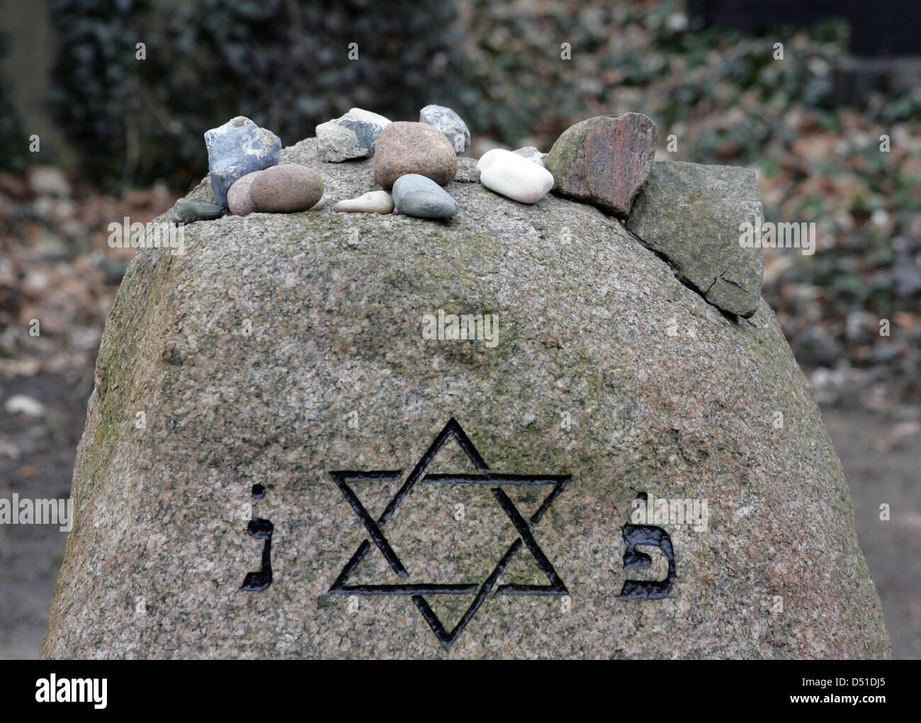 A file picture dated 28 March 2006 shows a Jewish gravestone on the ...