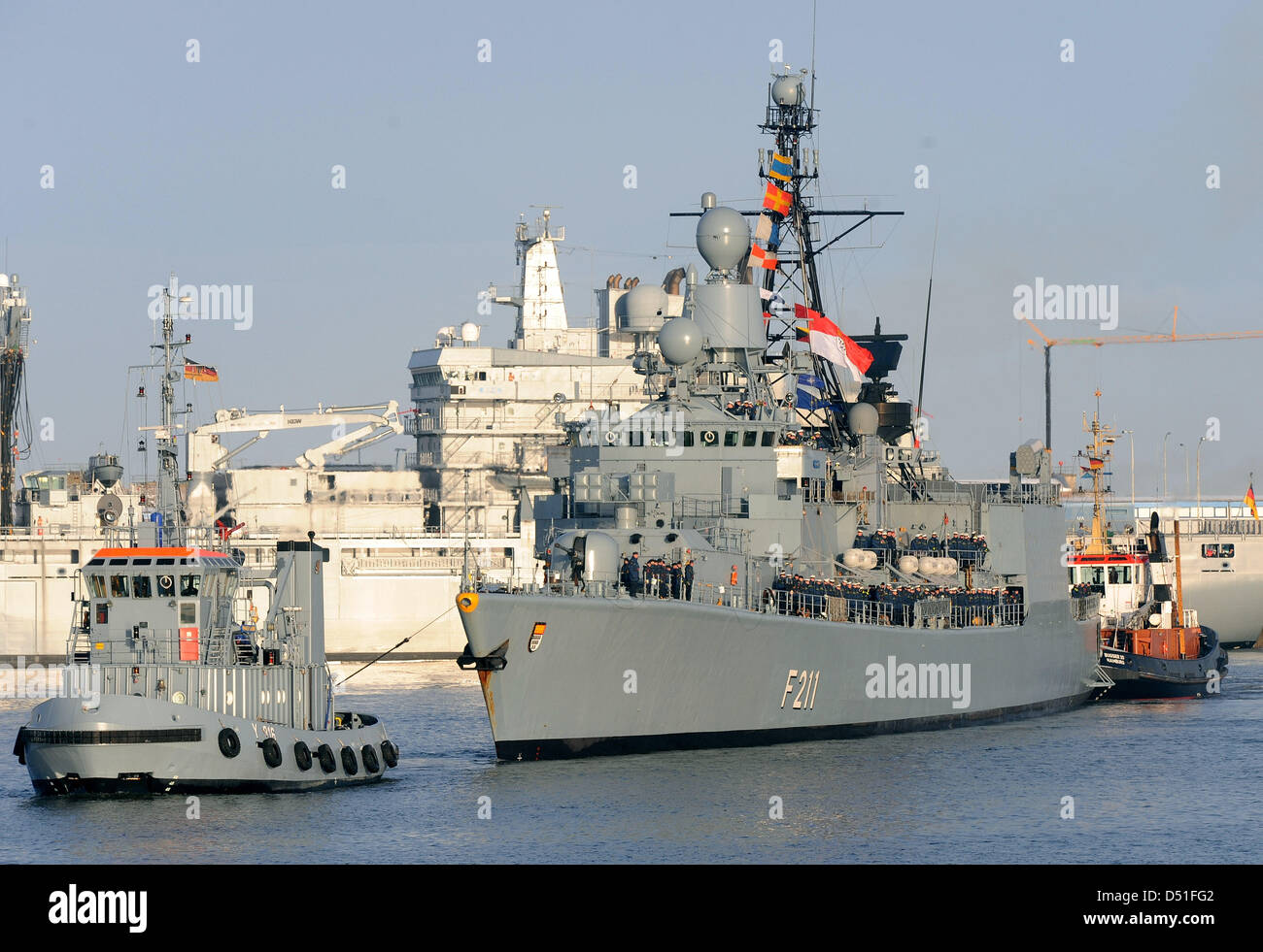 German Navy frigate 'Koeln' returns to Wilhelmshaven, Germany, 10 ...