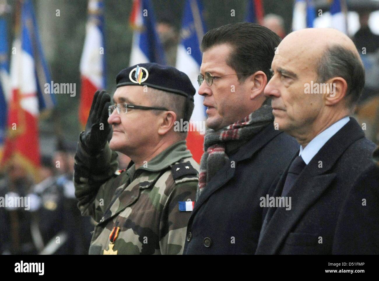 (L to R:) Commander of the Franco-German Brigade General Philippe ...