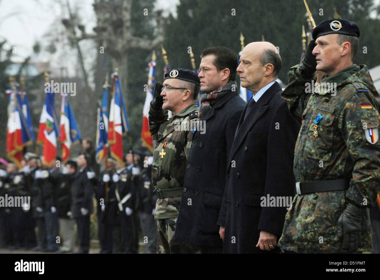 (L to R:) Commander of the Franco-German Brigade General Philippe ...