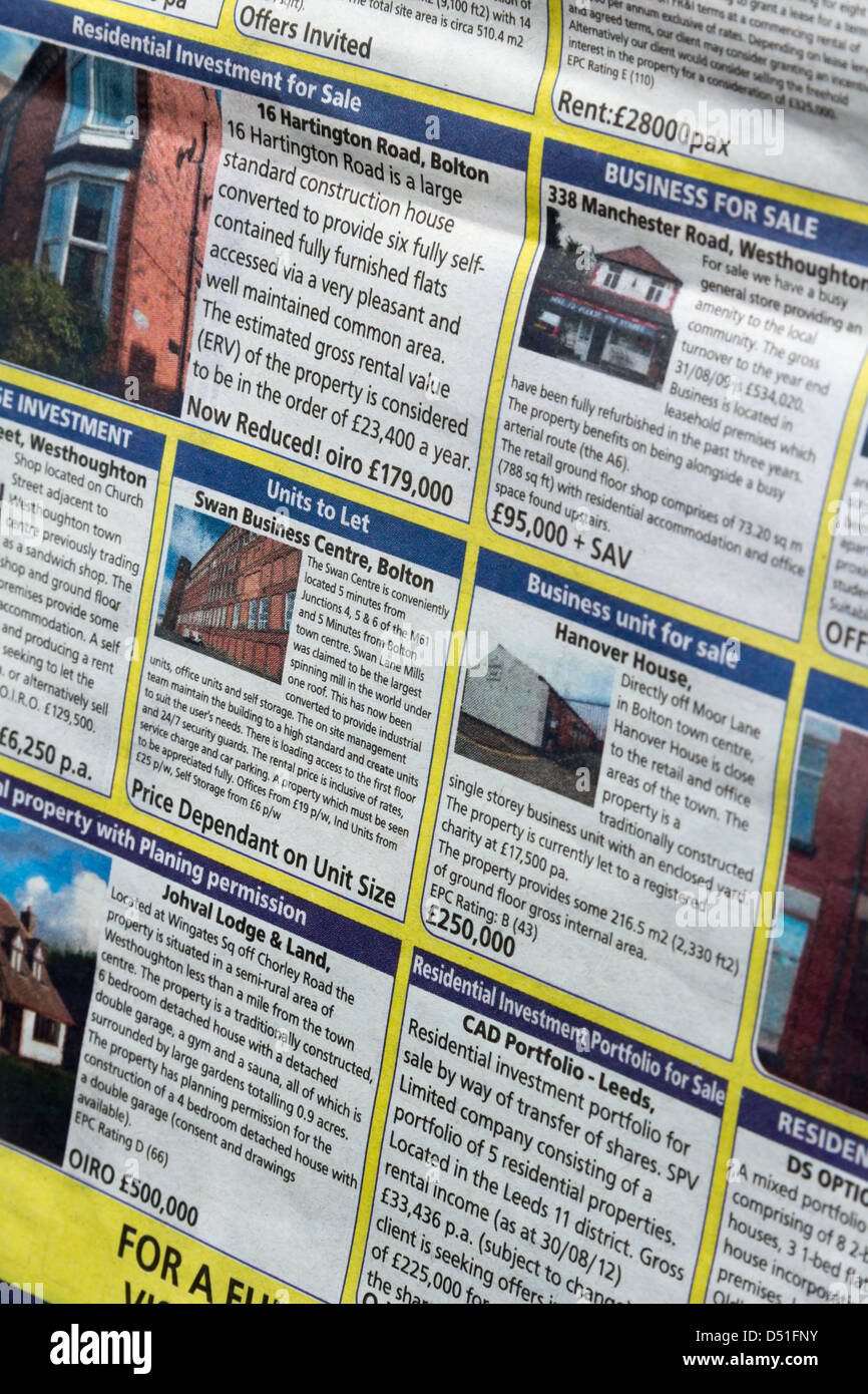 Property section newspaper hi-res stock photography and images - Alamy