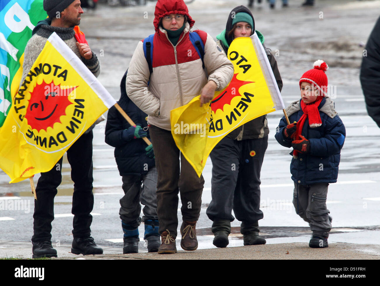 Acitivists prepare for their protest action against nuclear waste ...