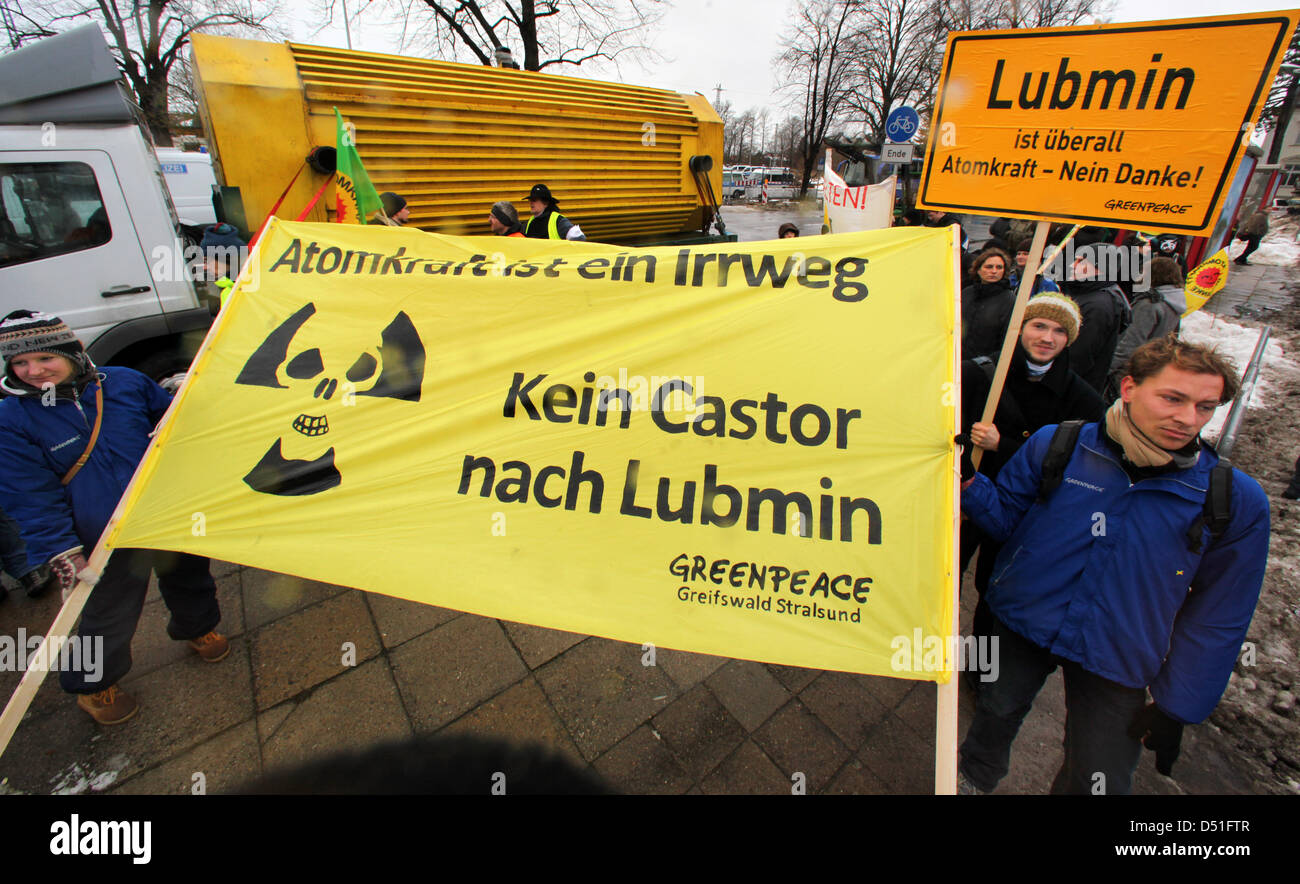 Acitivists prepare for their protest action against nuclear waste ...