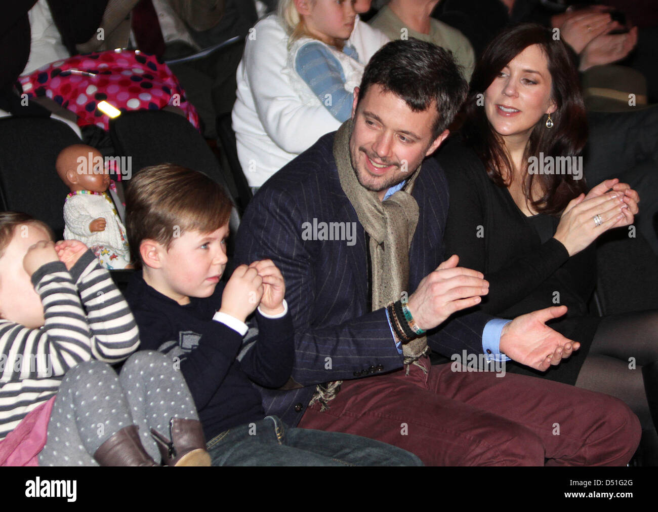 Danish Crown Prince Frederik (2-R), Crown Princess Mary and their ...
