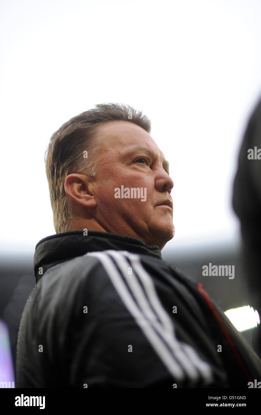 Munich|s head coach Louis van Gaal pictured ahead of German Bundesliga ...