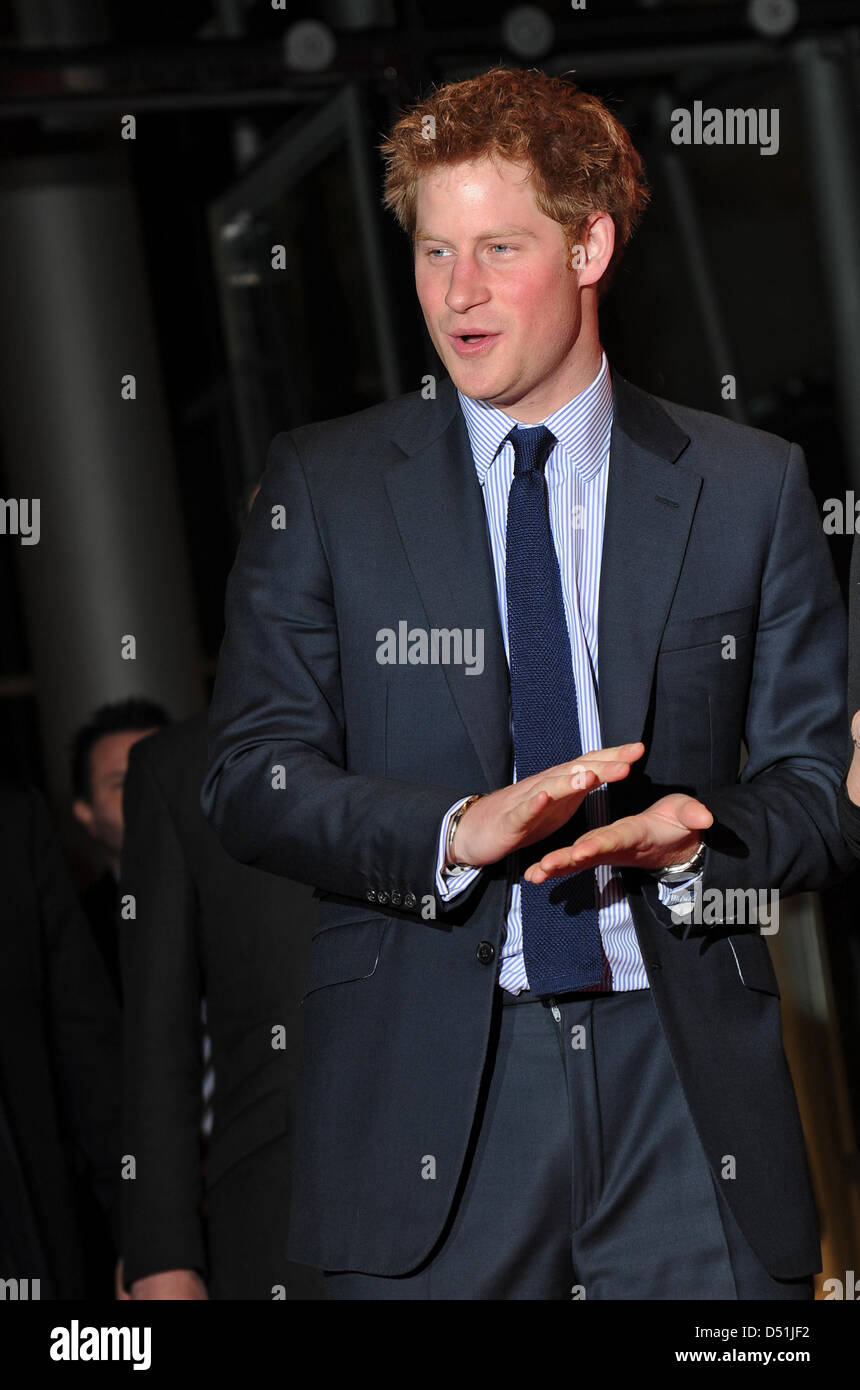 British Prince Harry arrives at the fundraising event 'Ein Herz fuer ...