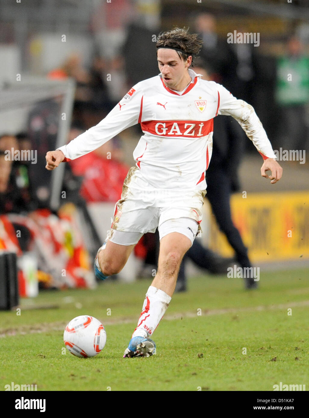 Stuttgart's Martin Harnik controls the ball during German Bundesliga ...