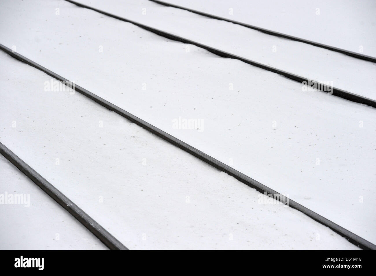 Railway tracks are covered in snow in Jacobsdorf, Germany, 25 December ...