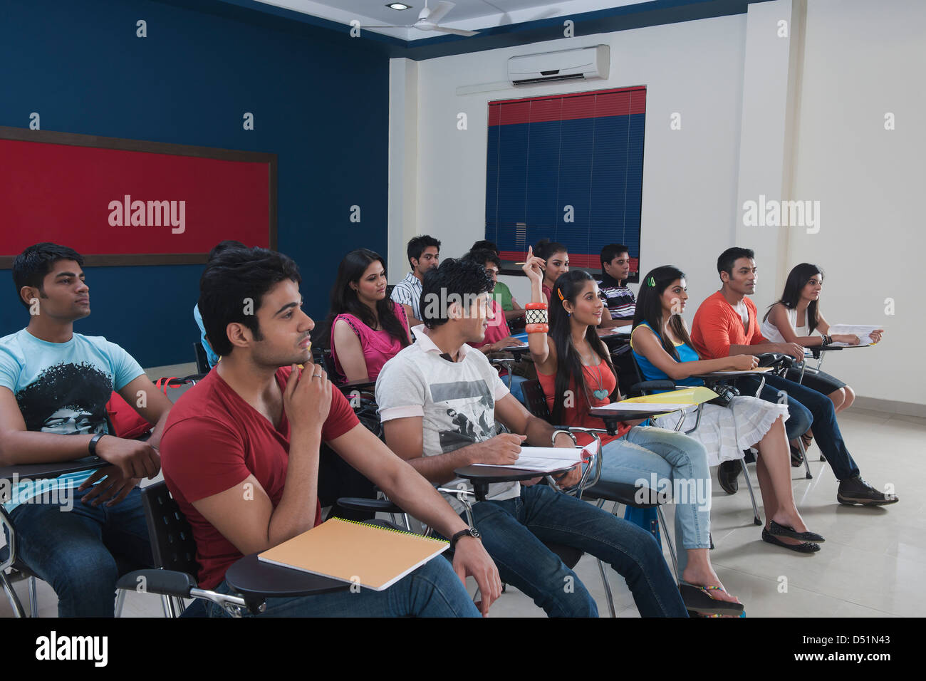 University students studying in a classroom Stock Photo - Alamy