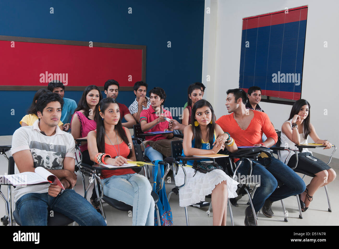 University students studying in a classroom Stock Photo - Alamy