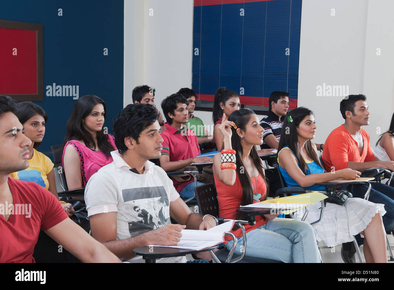 University students studying in a classroom Stock Photo - Alamy