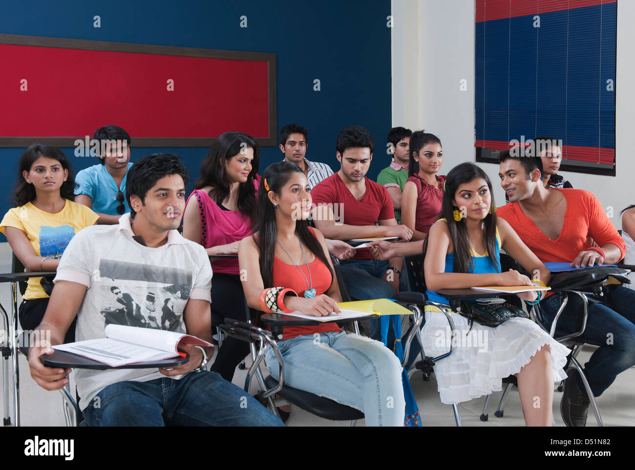 University students studying in a classroom Stock Photo - Alamy