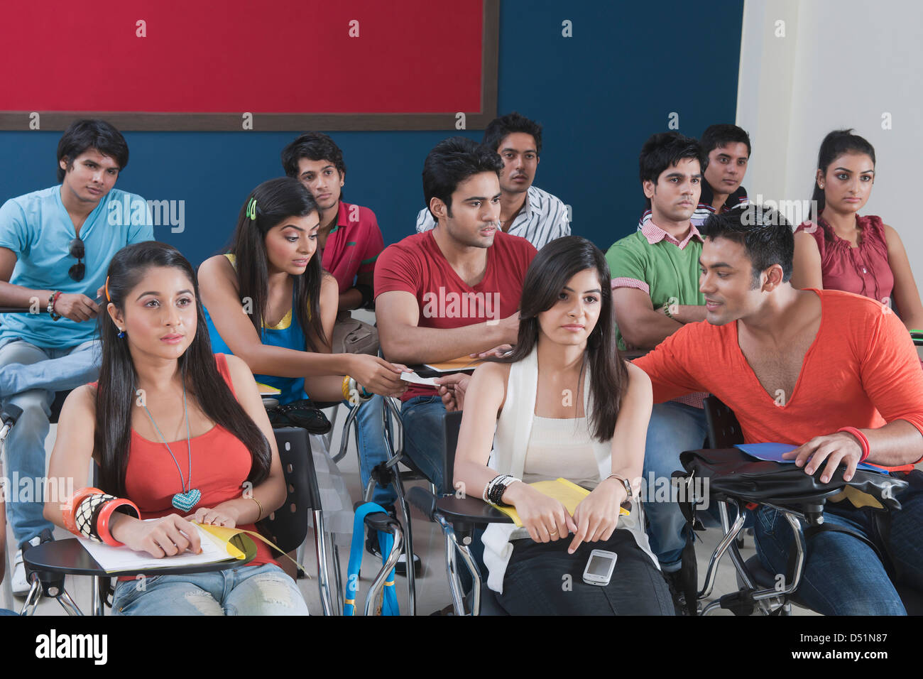 University students studying in a classroom Stock Photo - Alamy