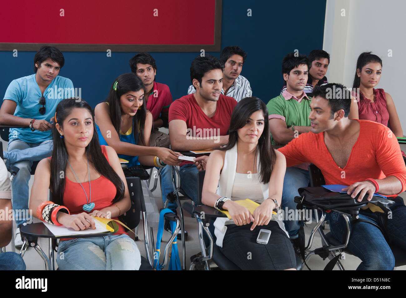 University students studying in a classroom Stock Photo - Alamy