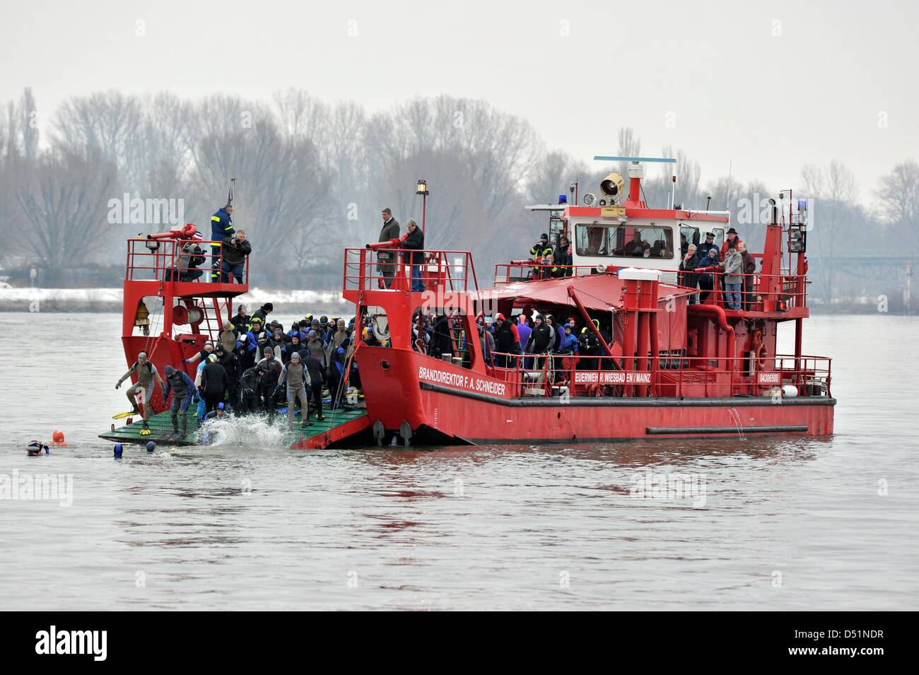 With a jump from the bow of a fire deparment boat, more than 160 rescue ...