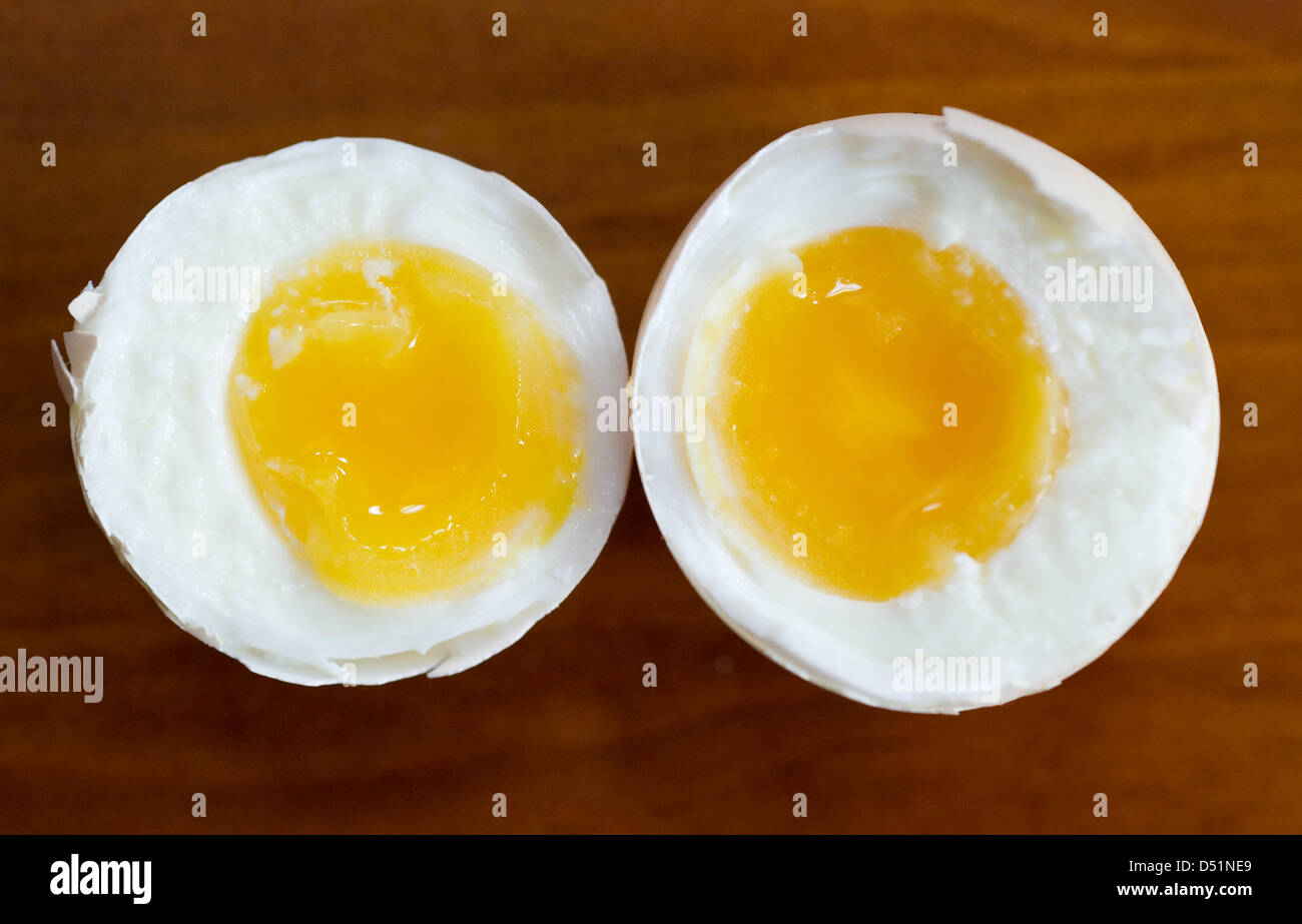 (FILE) An archive photo dated on 8 May 2010 shows a boiled egg cut open ...