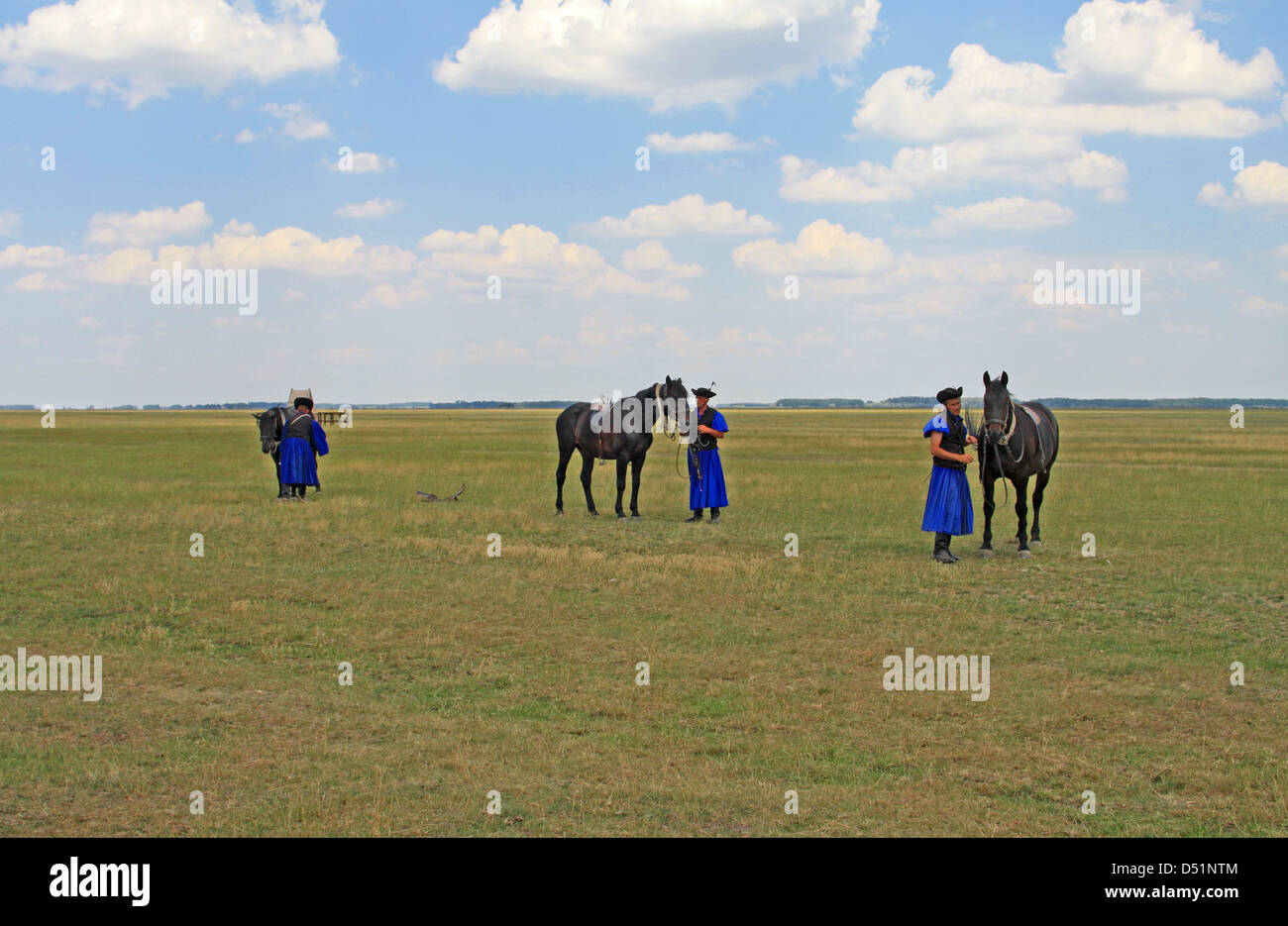 Display of horsemanship from gulyas (traditional herdsmen / cowboys ...