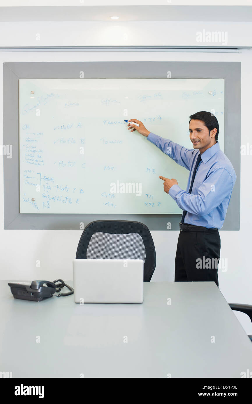 Businessman giving a presentation Stock Photo - Alamy