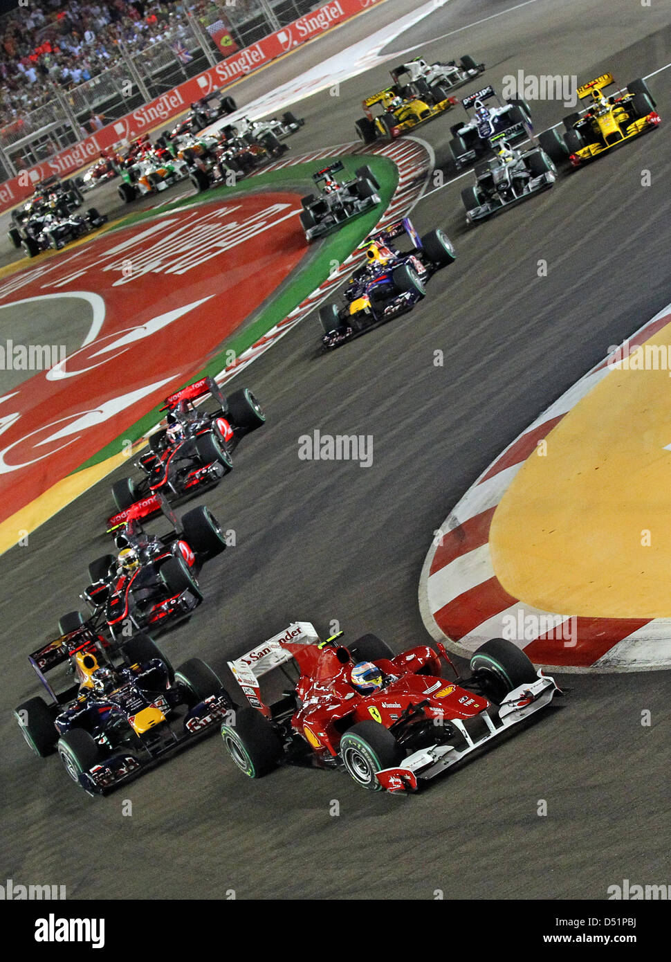 Spanish formula one driver Fernando Alonso of Team Ferrari takes the ...