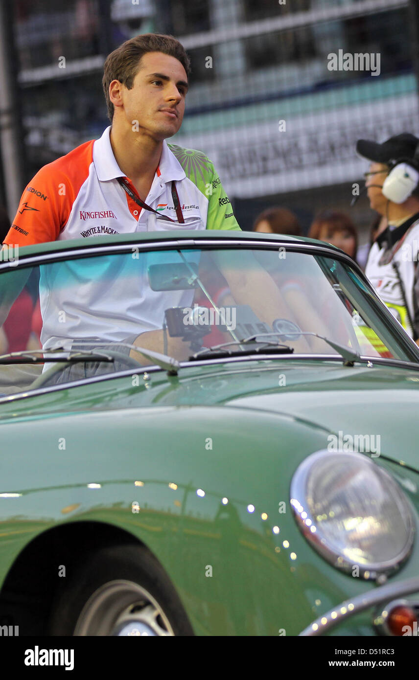 German driver Adrian Sutil of Force India during drivers' parade of ...