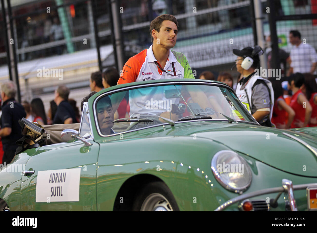German driver Adrian Sutil of Force India during drivers' parade of ...