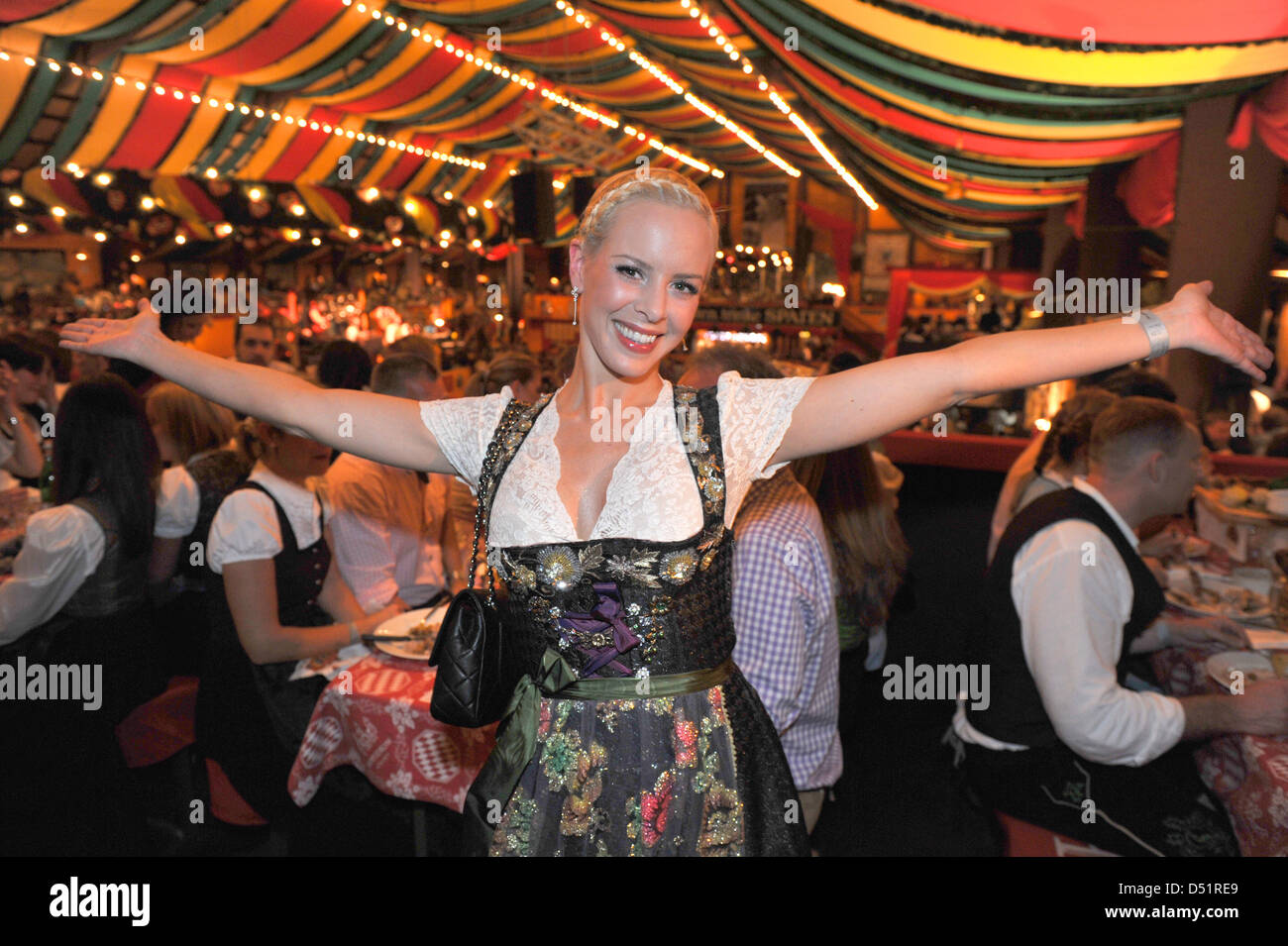 Swedish playmate Isabel Edvardsson visits the 2010 Oktoberfest in ...