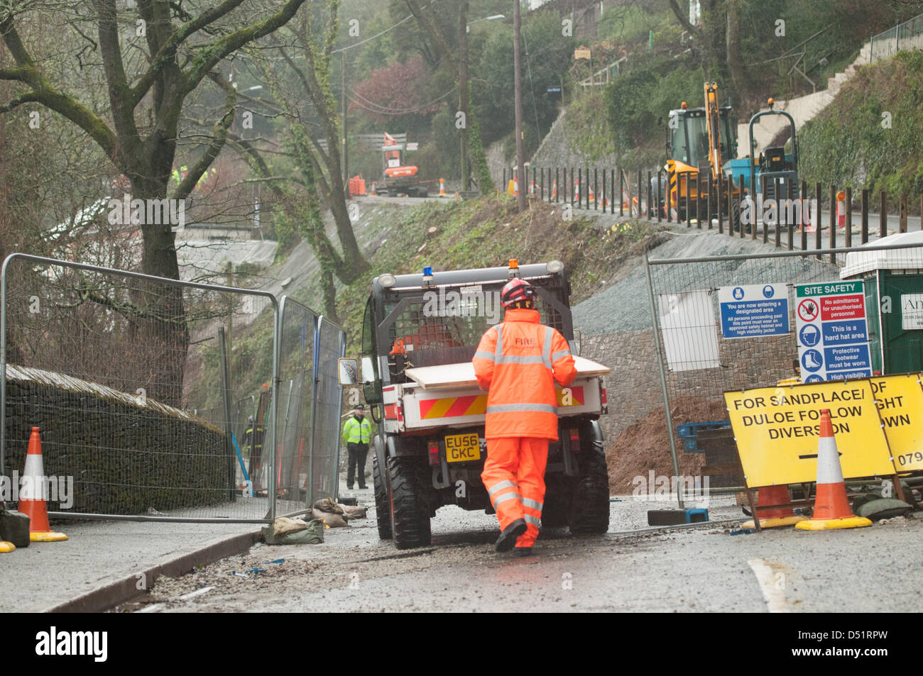 News weather landslip hi-res stock photography and images - Alamy