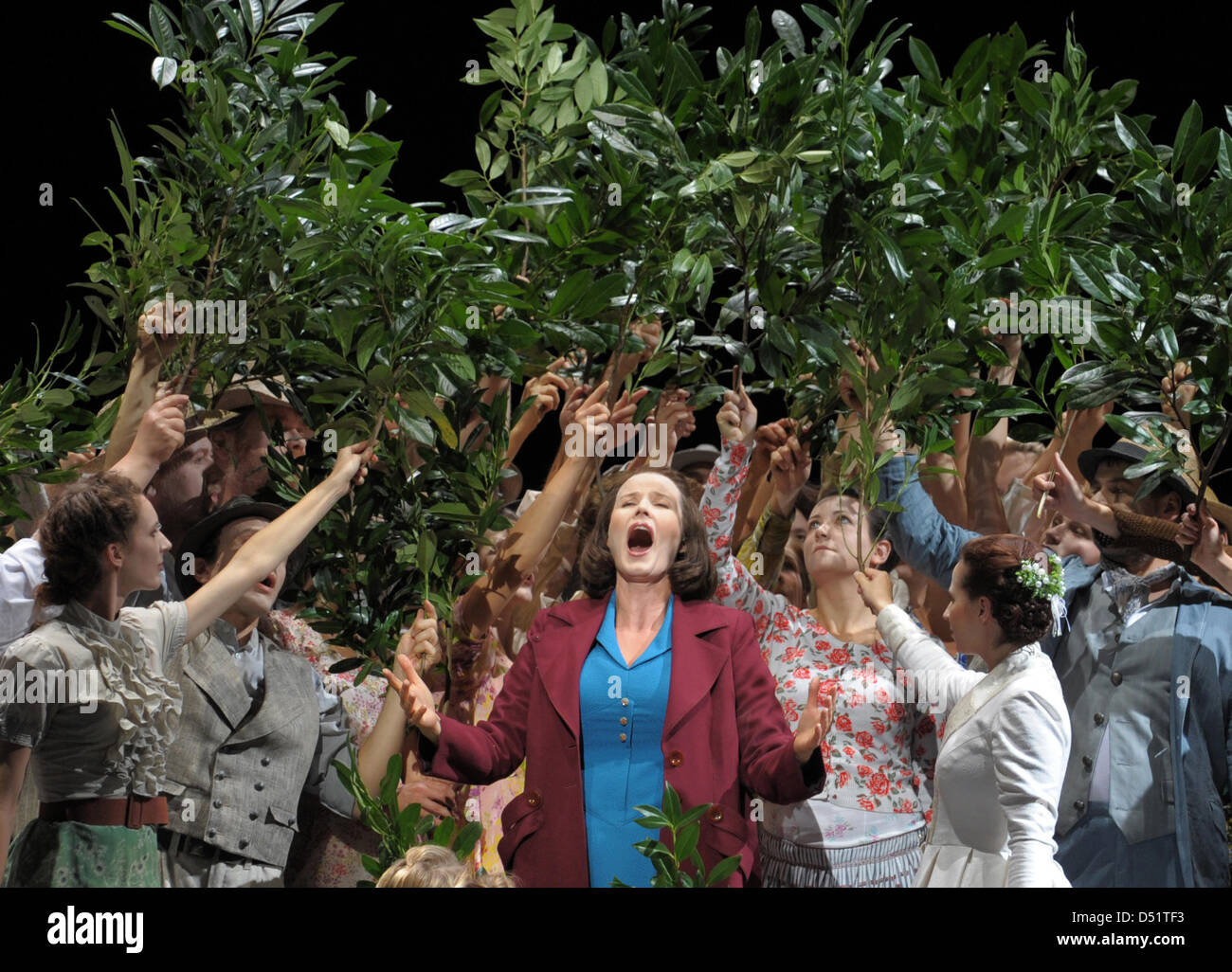 The ensemble of the Dresden opera house performs the opera 'Daphne' by ...