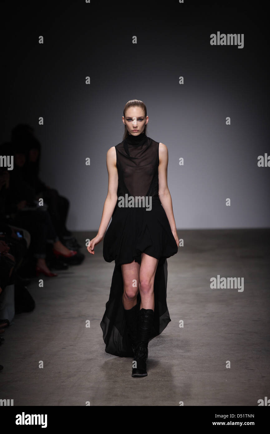 A model presents a creation of Nicolas Andreas Taralis from the ...