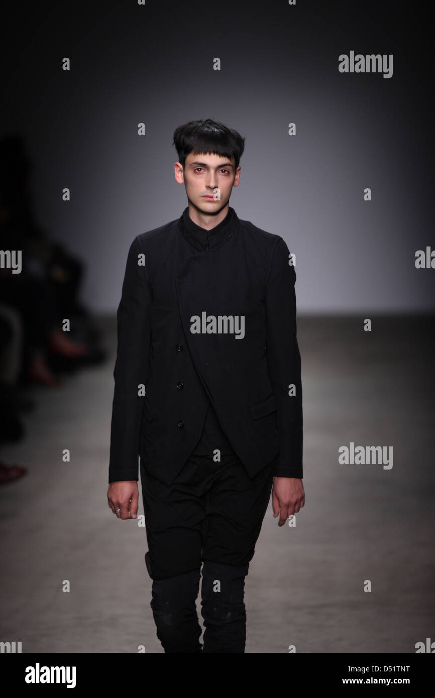 A model presents a creation of Nicolas Andreas Taralis from the ...