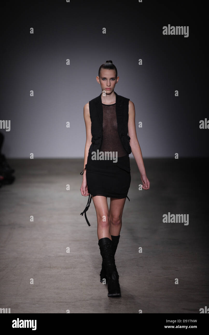A model presents a creation of Nicolas Andreas Taralis from the ...
