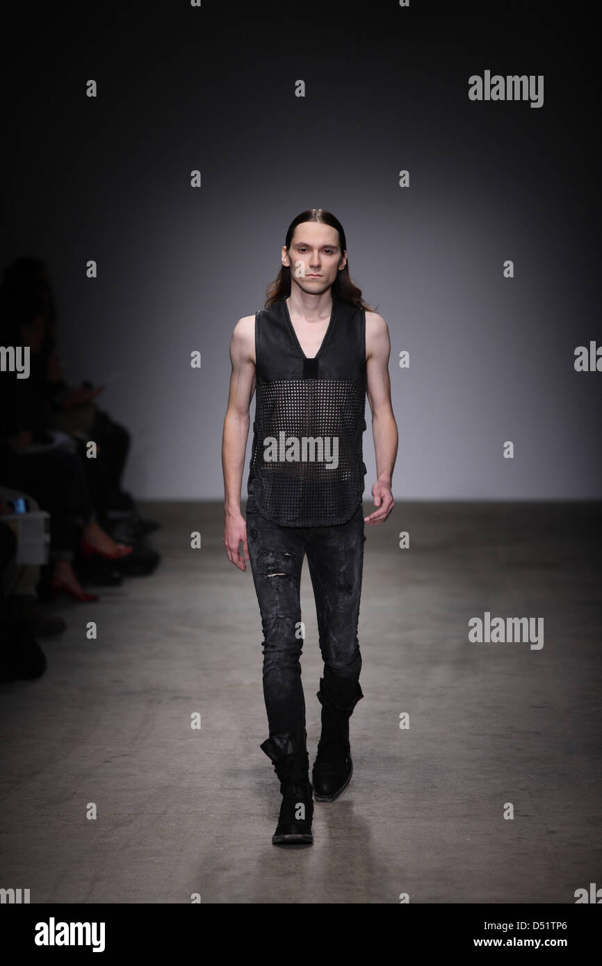 A model presents a creation of Nicolas Andreas Taralis from the ...