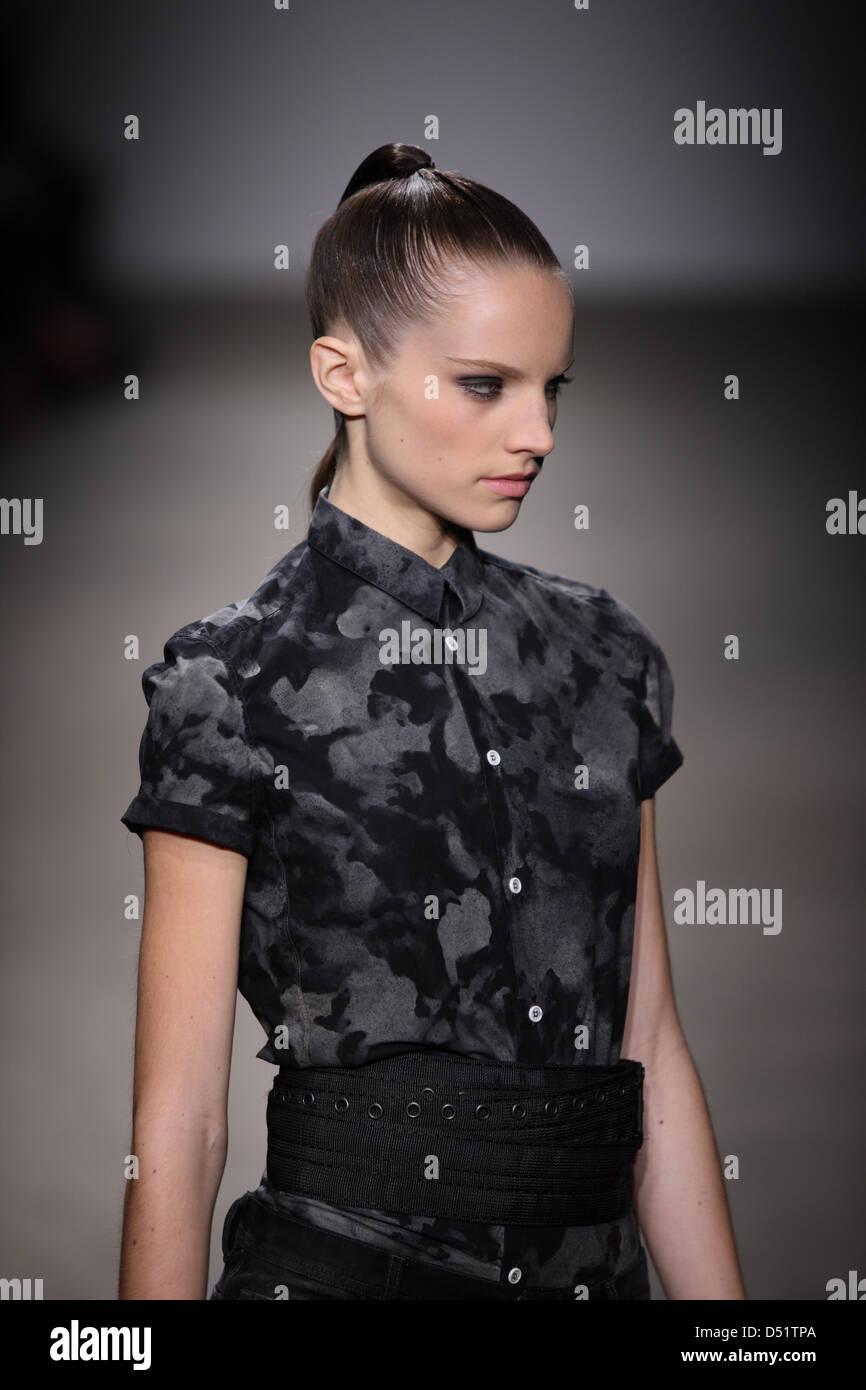 A model presents a creation of Nicolas Andreas Taralis from the ...