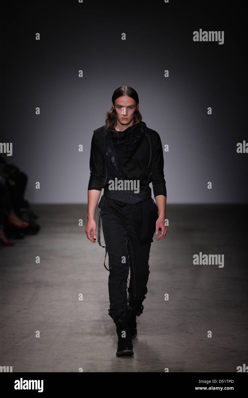 A model presents a creation of Nicolas Andreas Taralis from the ...