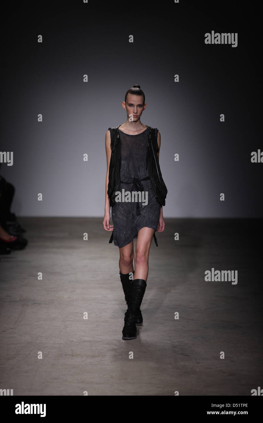 A model presents a creation of Nicolas Andreas Taralis from the ...
