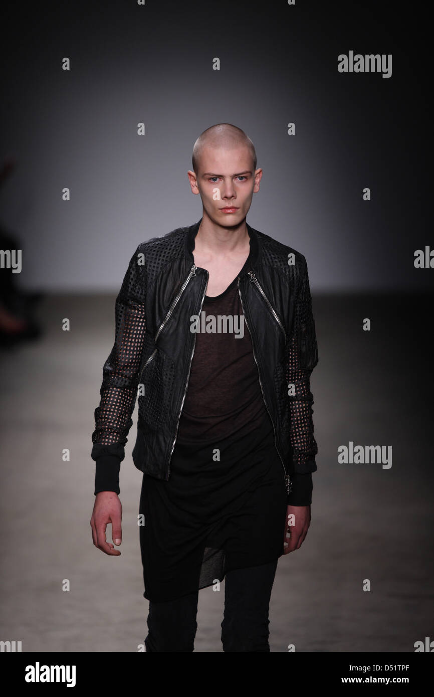 A model presents a creation of Nicolas Andreas Taralis from the ...