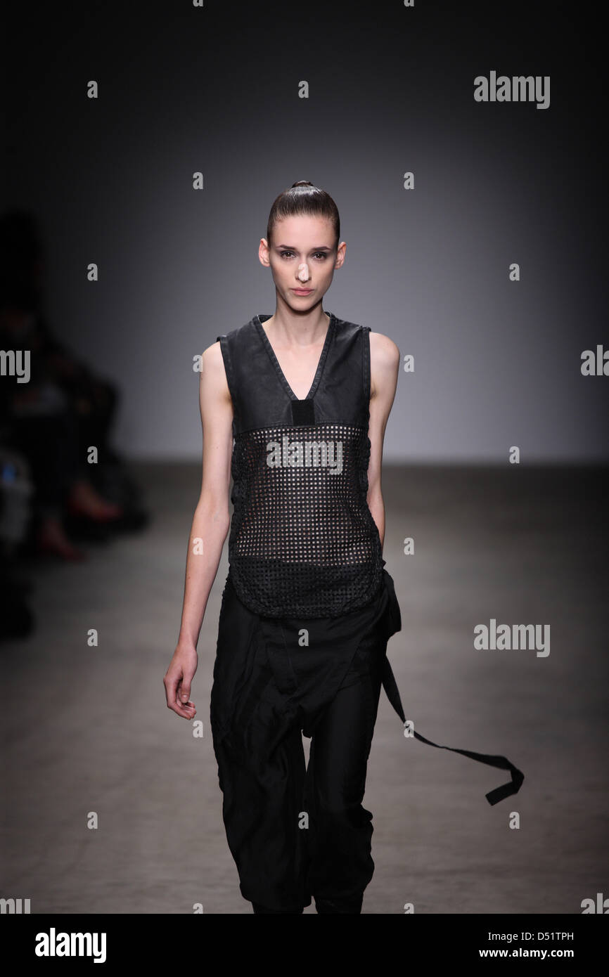 A model presents a creation of Nicolas Andreas Taralis from the ...
