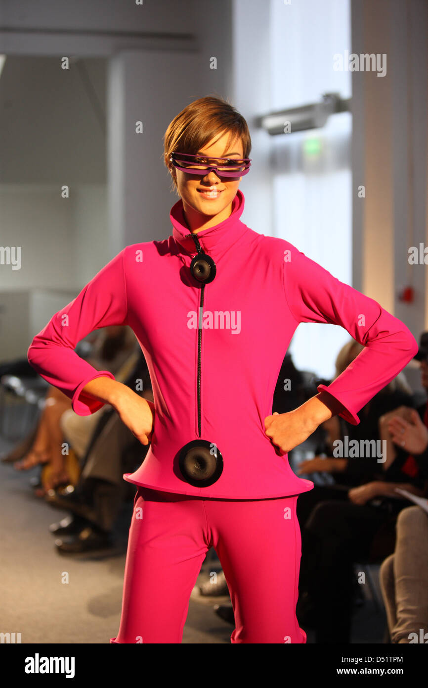 A model presents a creation of Pierre Cardin from the Spring/Summer ...