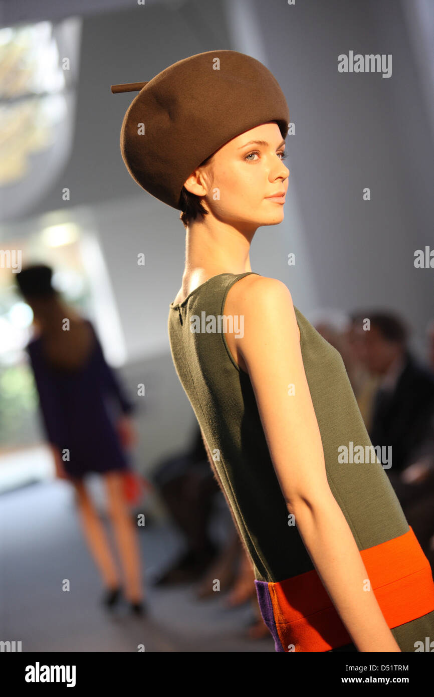 A model presents a creation of Pierre Cardin from the Spring/Summer ...