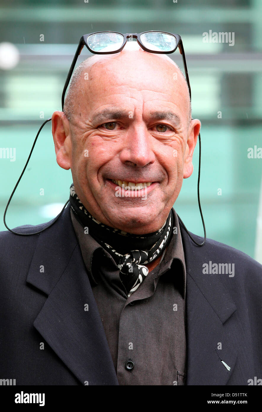 French sculptor Serge Mangin smiles during the revelation of the ...